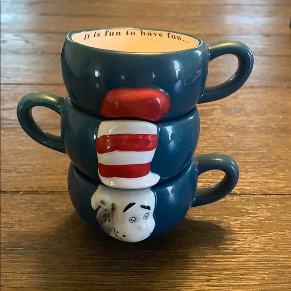 Kitchen | Stackable Dr Seuss Set Of 3 Mugs | Poshmark